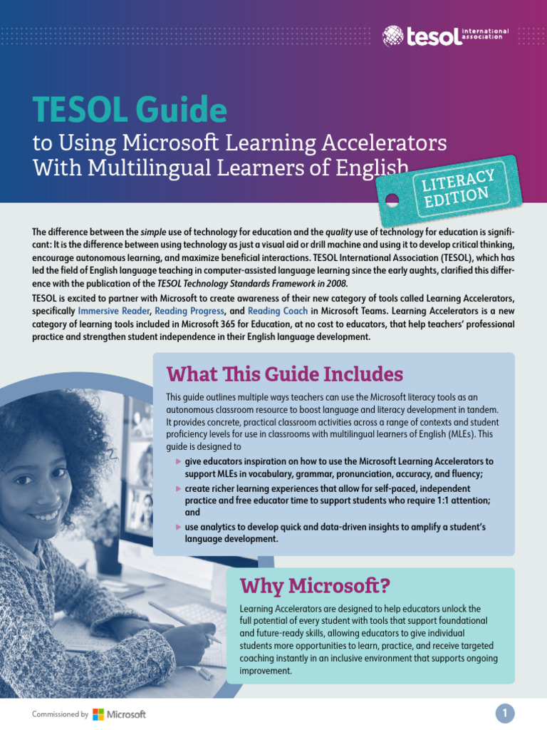 Tesol Microsoft Accelerators Guide Final | Download Free PDF | English ...