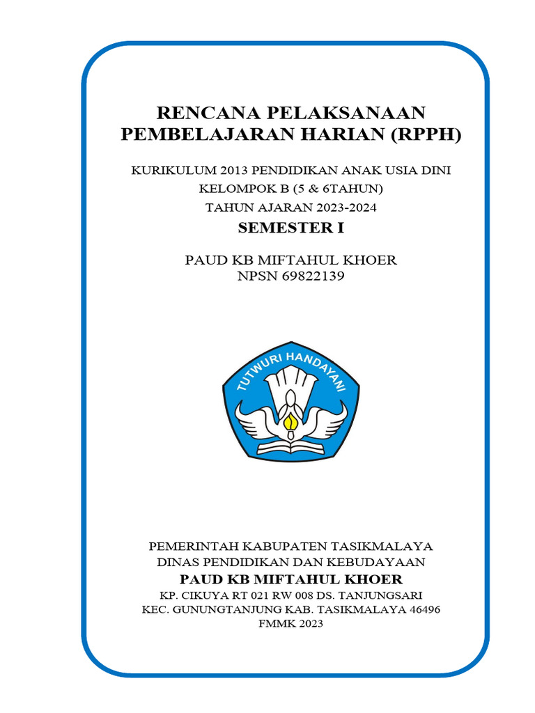 RPPH Kel B Semester 1 FULL | PDF
