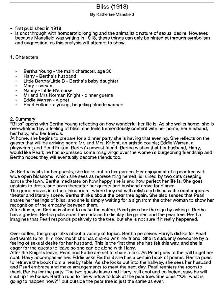 Bliss | PDF
