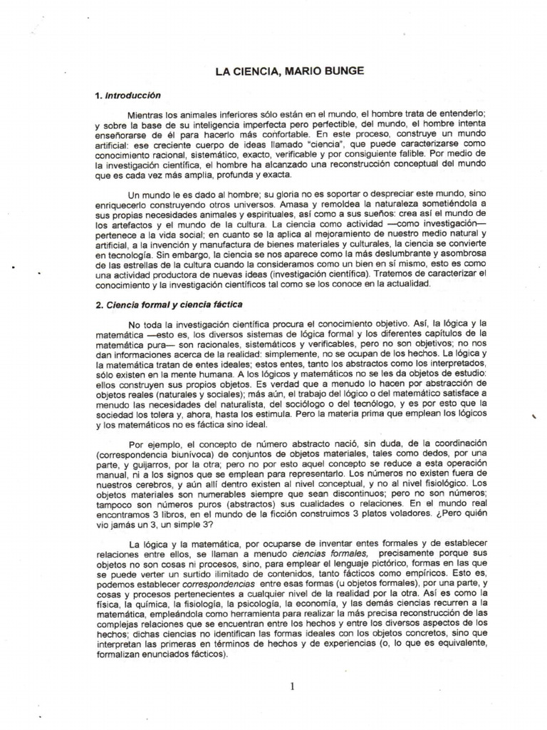 Bunge Mario- Introducción | PDF
