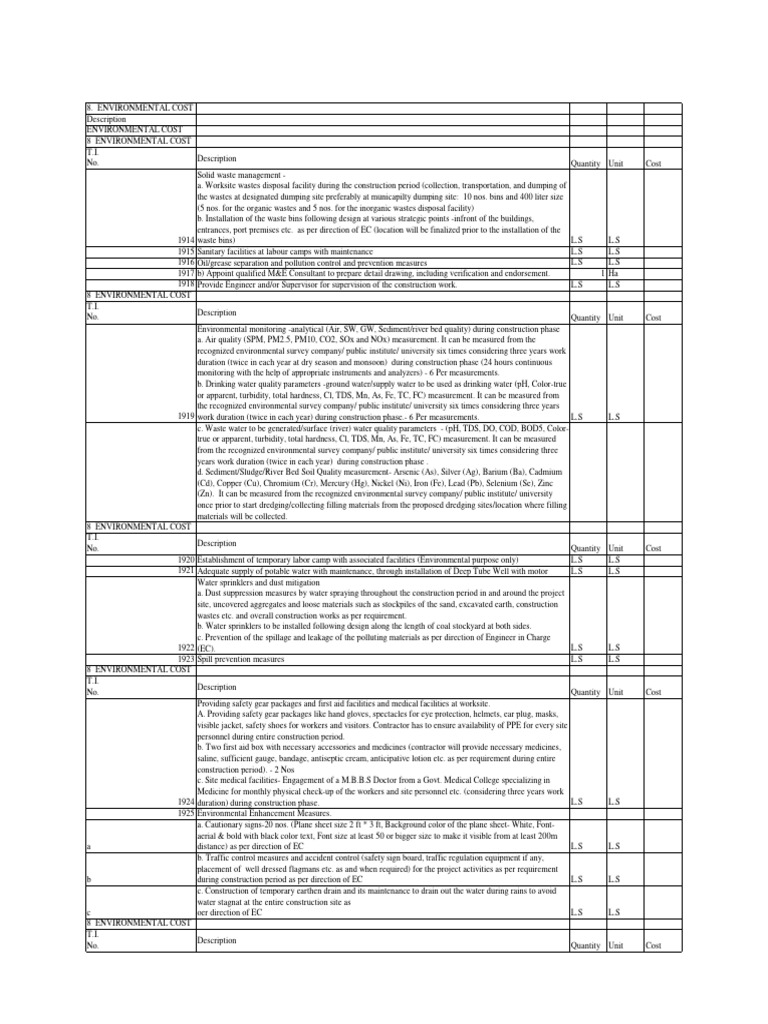 Main sheet-Vol-2-BOQ-FOR 2,3 Environmental | PDF | Solar Panel ...