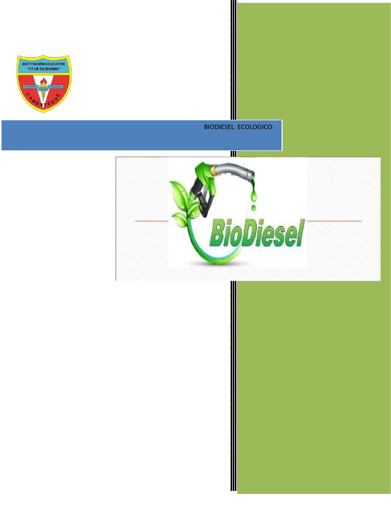 Biodiesel Ecologico Pdf Biodiésel Líquidos