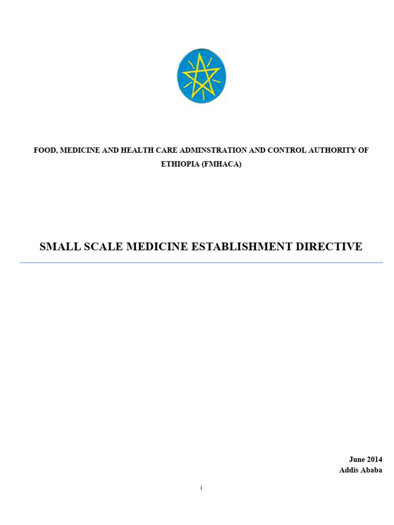 FMHACA Small Scale Medicine Guidelines | PDF | Pharmacist | Packaging ...