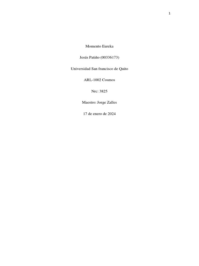 Momento Eureka | PDF