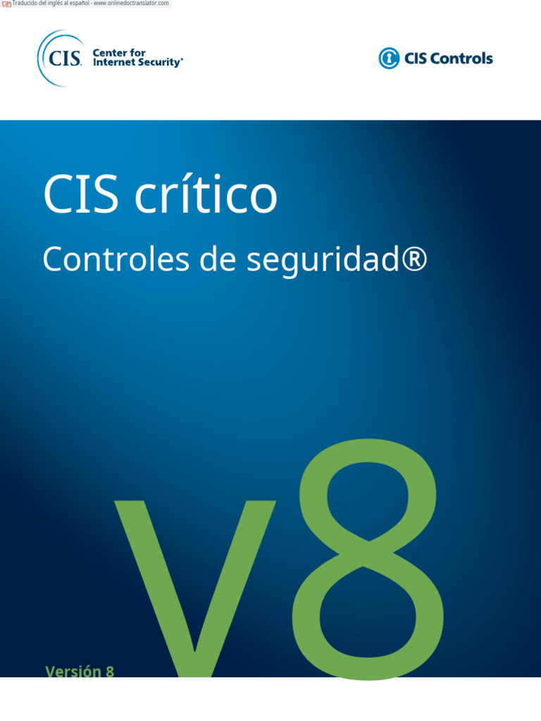01 Guía Cis Controls V8 V21 10 En Es Pdf Red De Computadoras