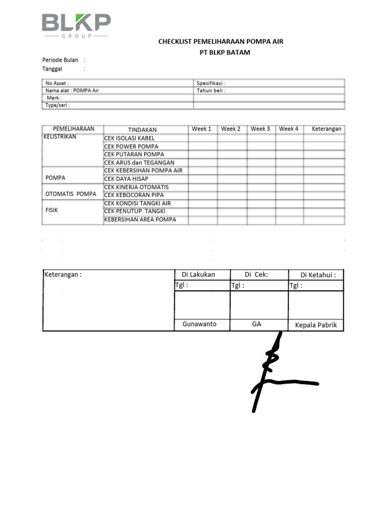 Form Pompa | PDF | Teknologi & Rekayasa