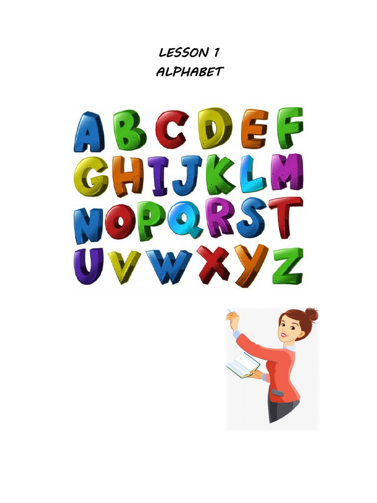 Lesson 1 Alphabet | PDF