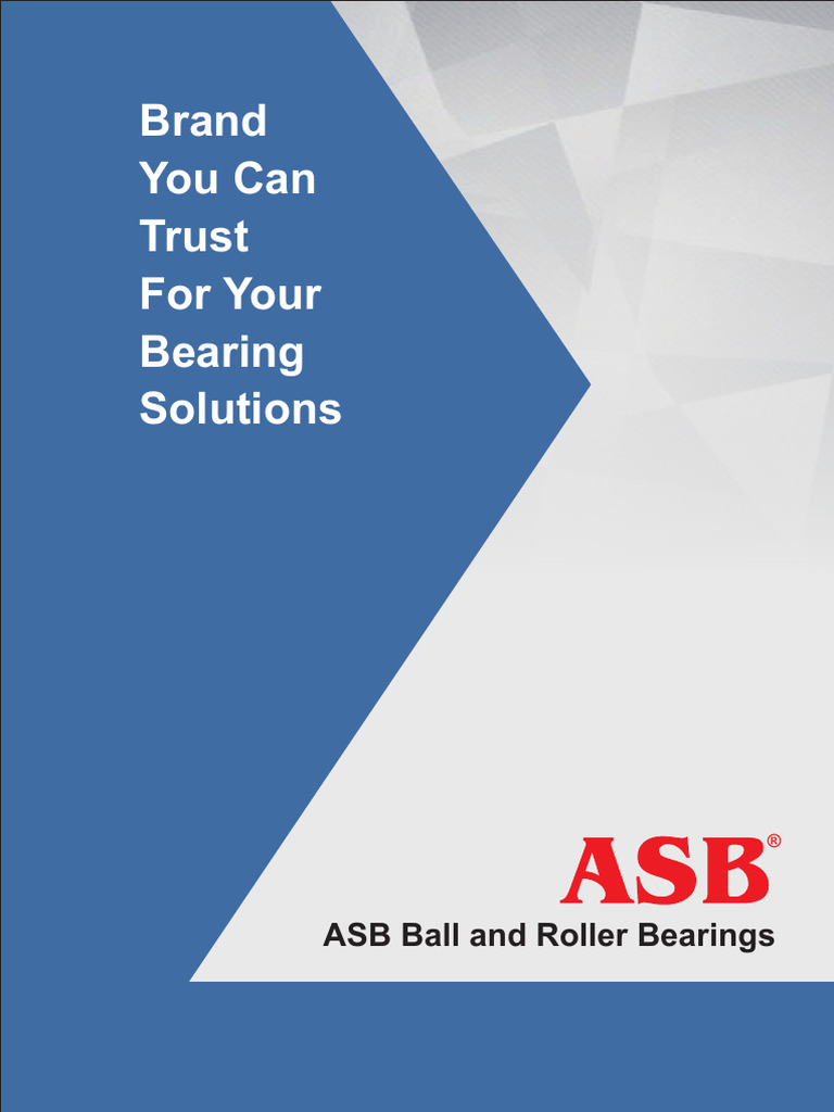 ASB Bearings | PDF | Bearing (Mechanical) | Friction