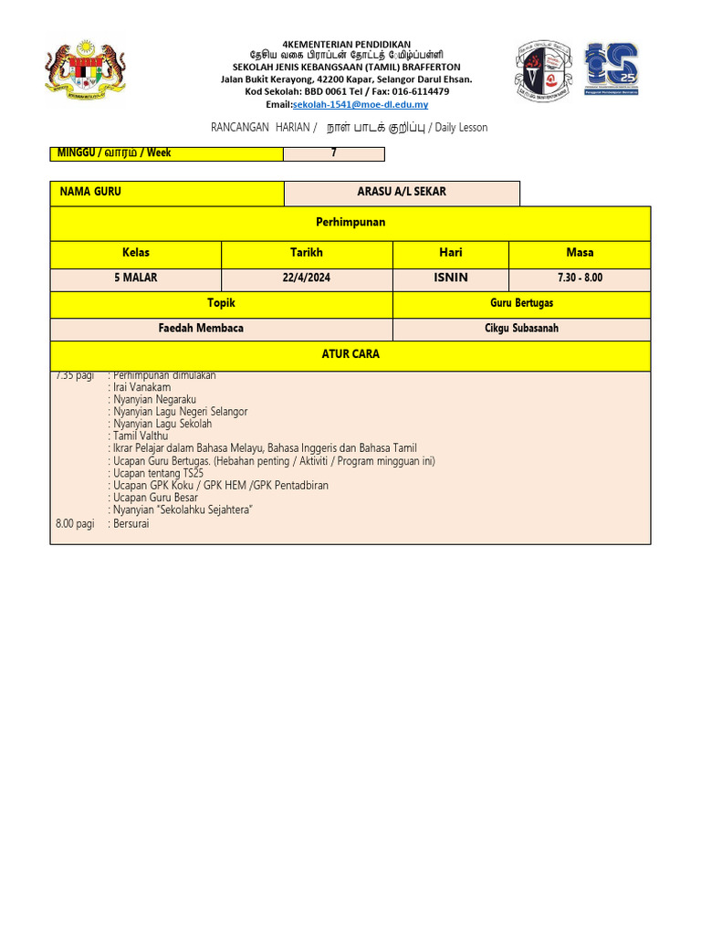 Arasu Perhimpunan - 220424 | PDF