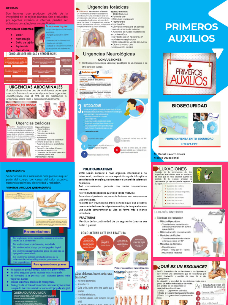 Triptico Primeros Auxilios | PDF | Emergencias Médicas | Enfermedades y trastornos humanos