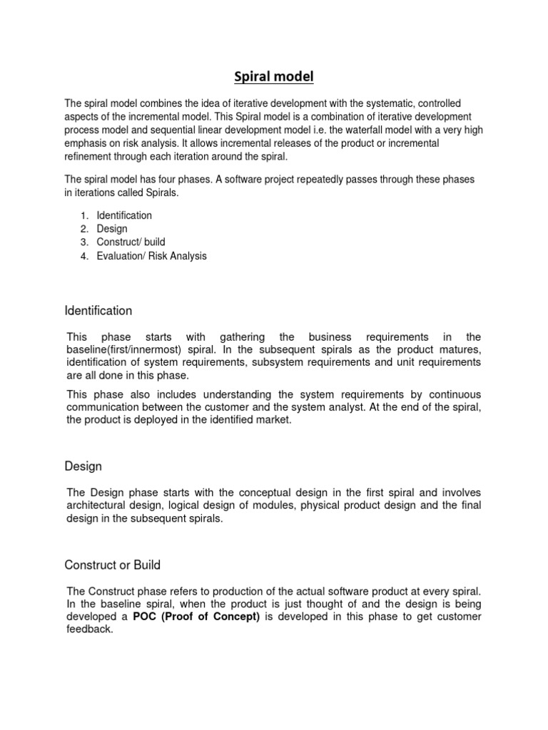 SDLC Spiral Model | PDF | Software Development Process | Software Engineering