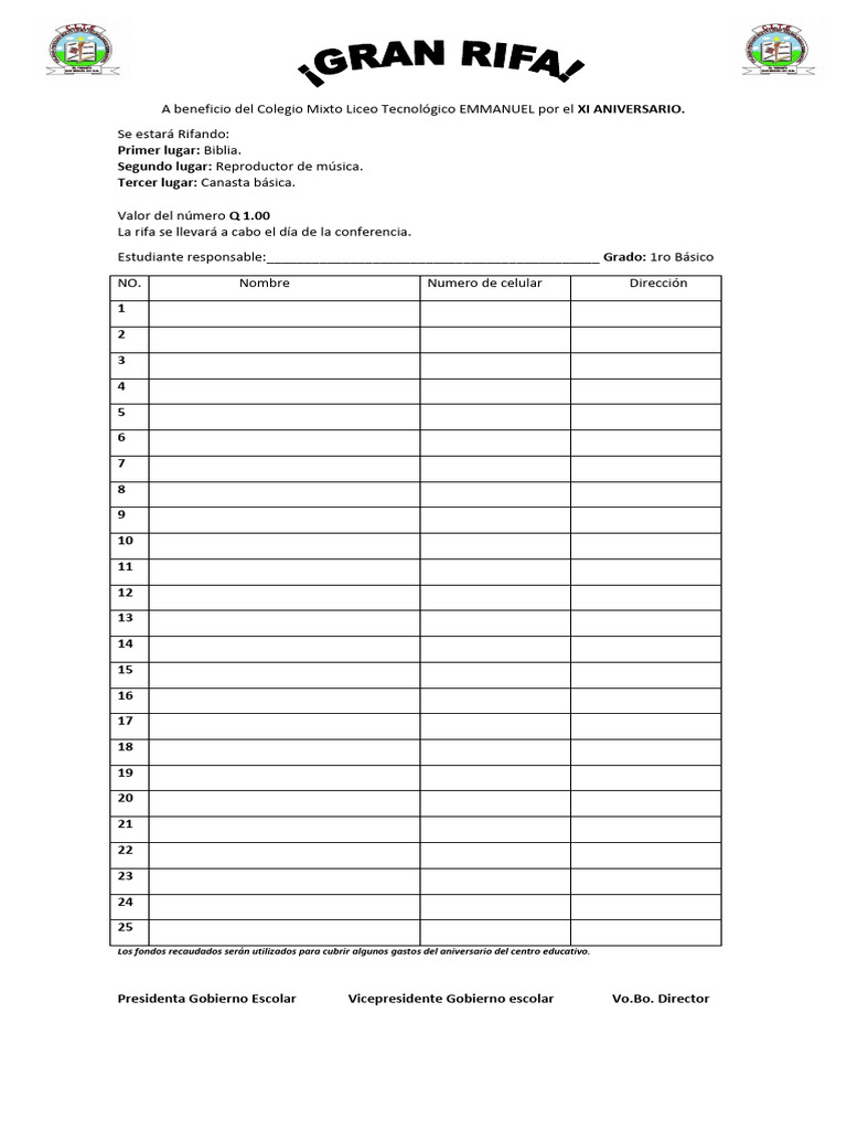 Rifas 2024 Clte | PDF | Estudios de idiomas extranjeros