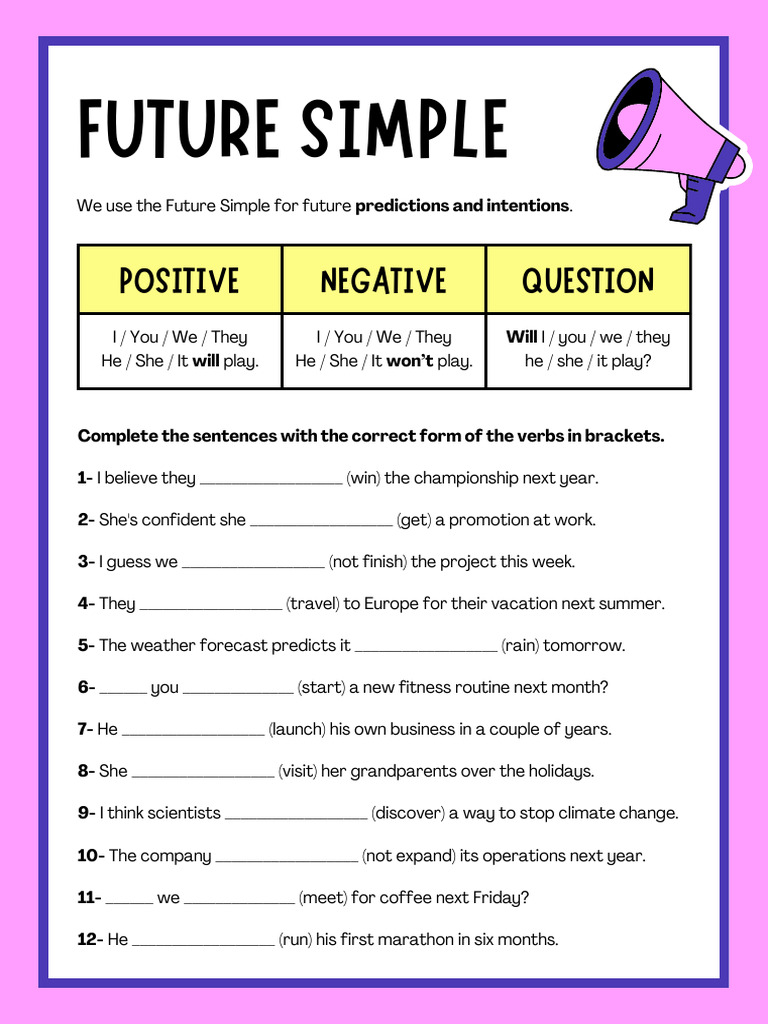 G3 Tenses Worksheets | PDF | Language Arts & Discipline | Foreign Language Studies