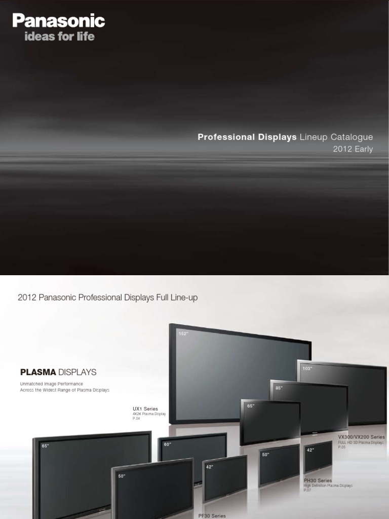 Panasonic Professional Displays Catalogue | PDF | High Definition ...