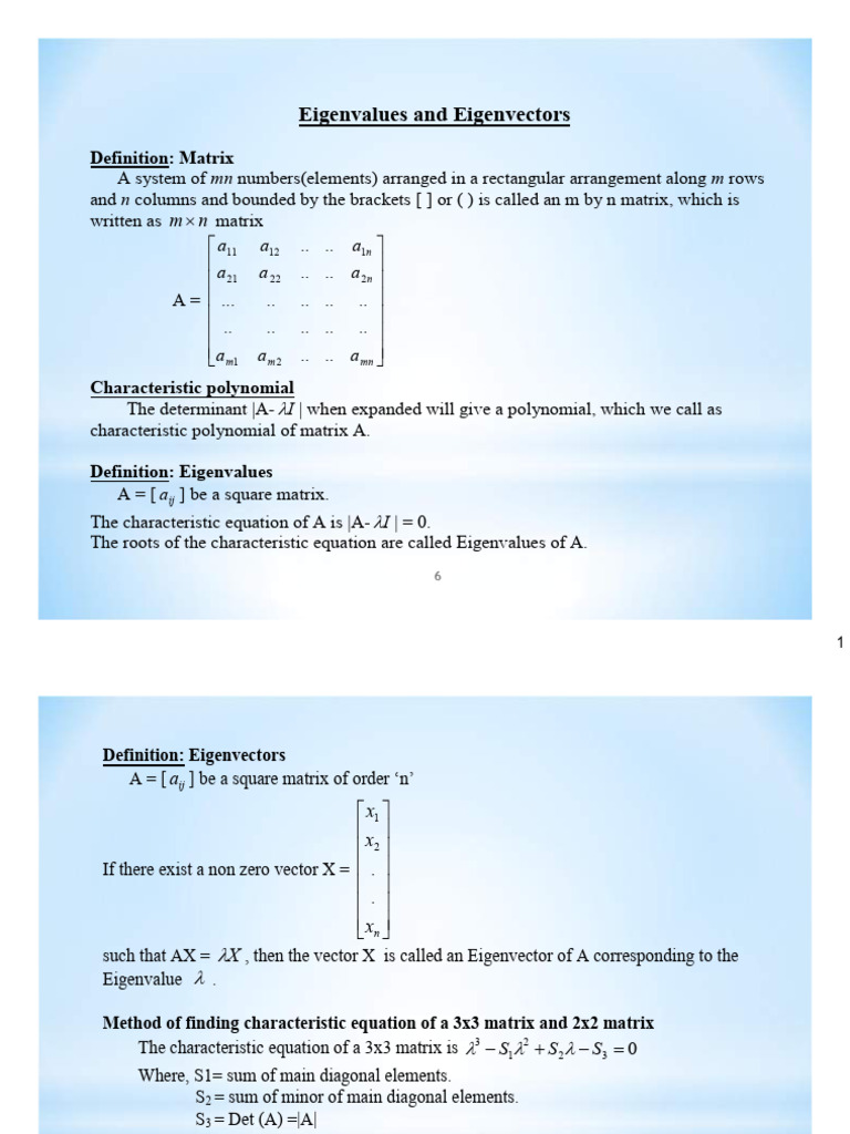 Eigenvalues and Eigenvectors | PDF | Eigenvalues And Eigenvectors | Integral