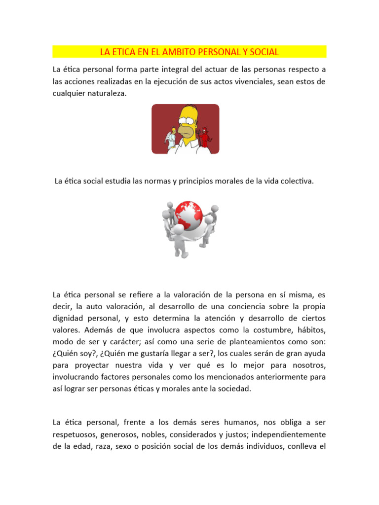 LA ETICA EN EL AMBITO PERSONAL Y SOCIAL | Descargar gratis PDF ...