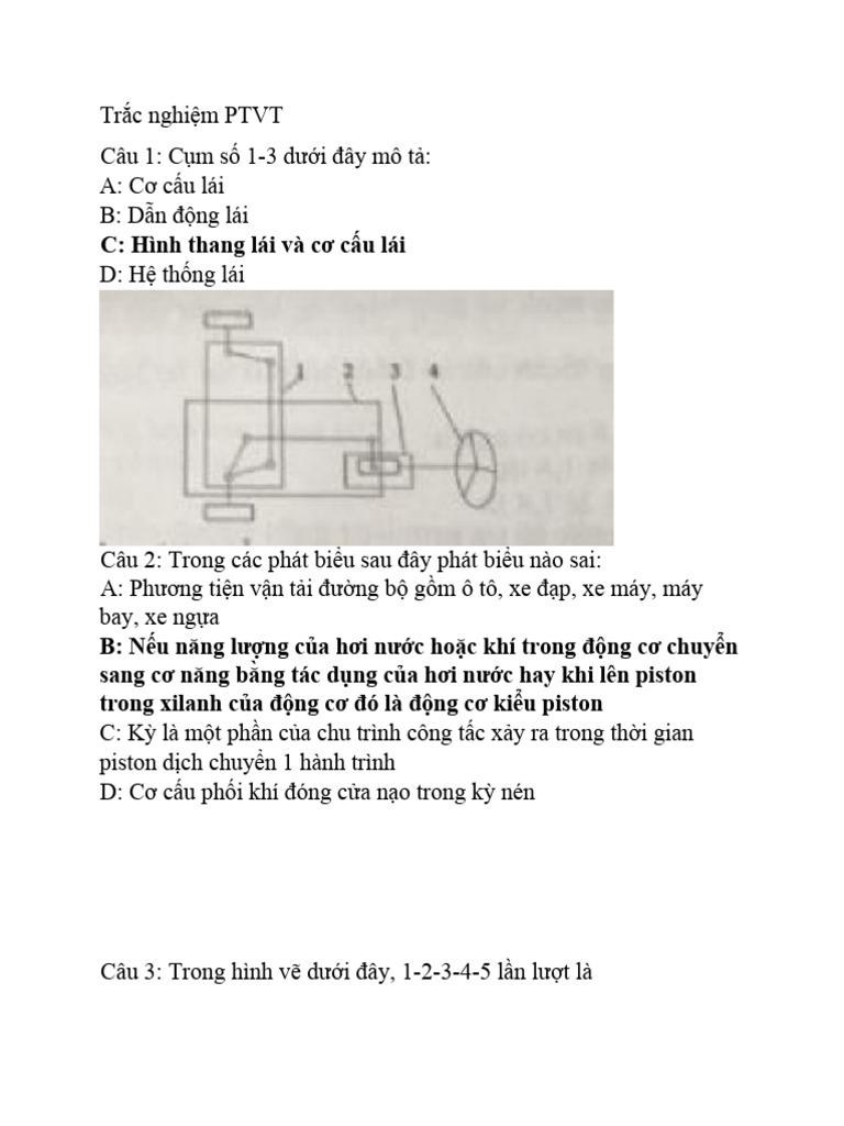 Trắc Nghiệm PTVT | PDF