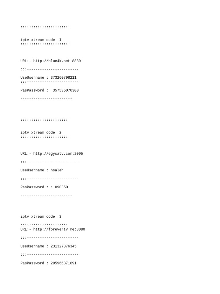 Xtream Iptv Codes 2024 | PDF