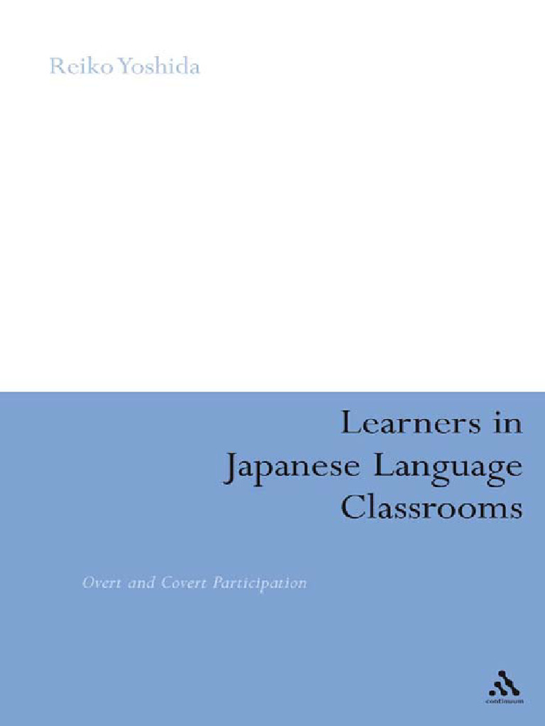 Japanese Language Classroom Participation | PDF | Learning | Second ...