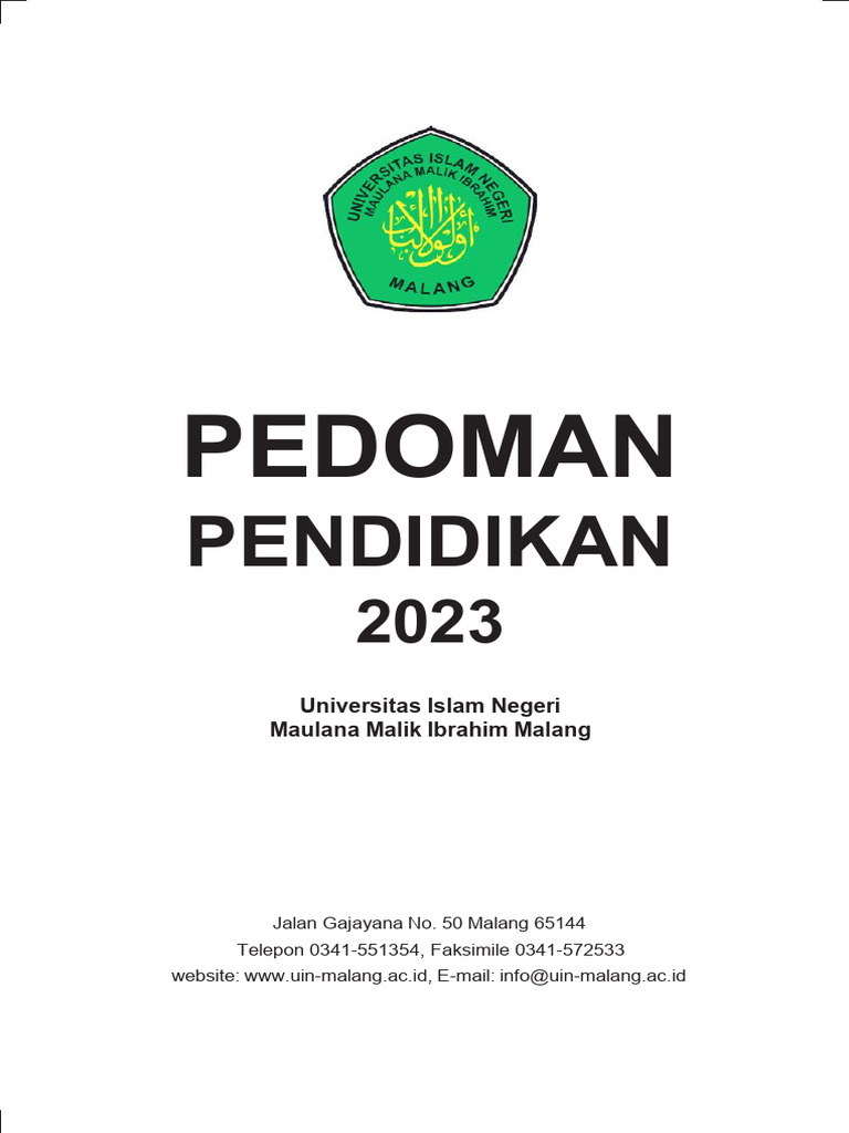 Buku Pedoman Pendidikan Tahun 2023 | PDF | Agama & Spiritualitas