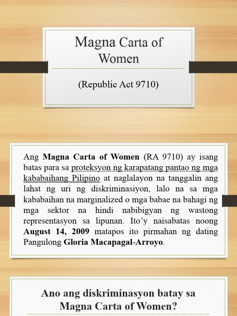 Magna Carta of Women. | PDF