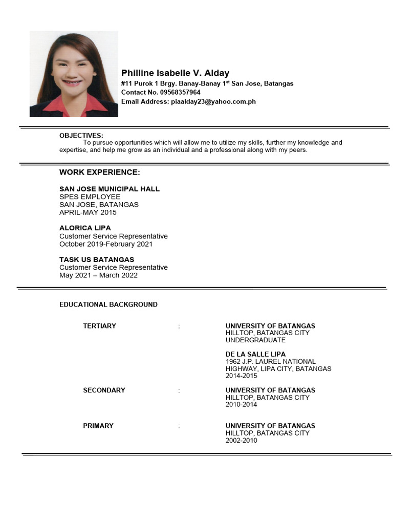 Pia-Resume Final | PDF | Social Psychology