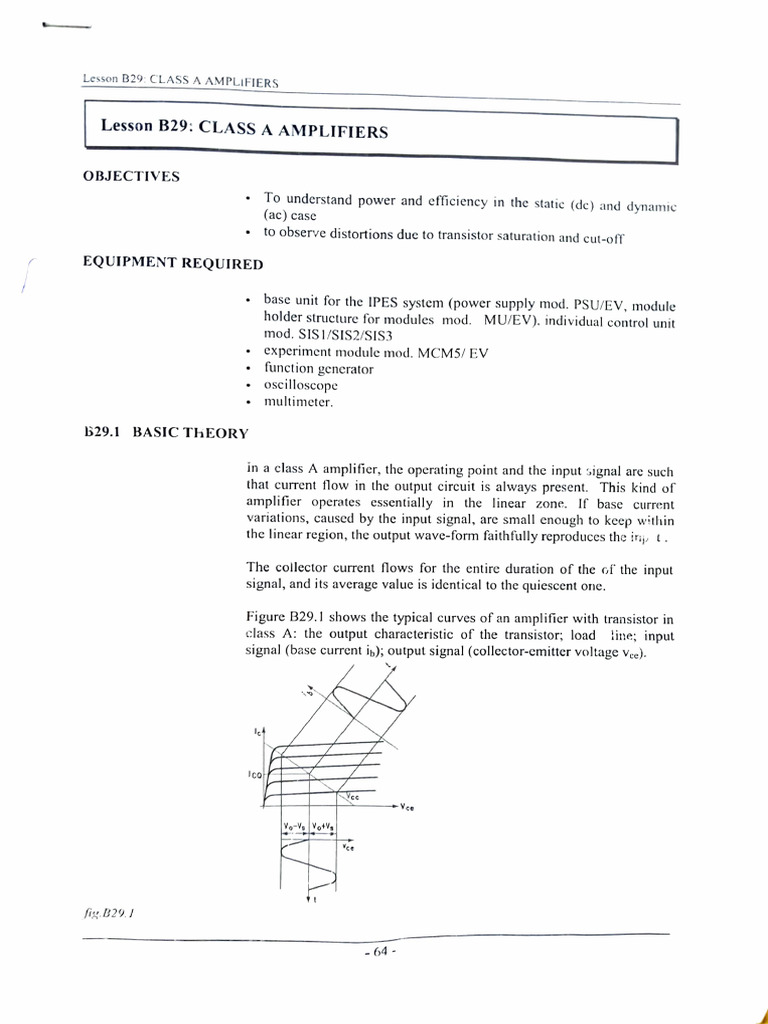 Analogue - Class A Amplifier Exp2 | PDF | Amplifier | Distortion