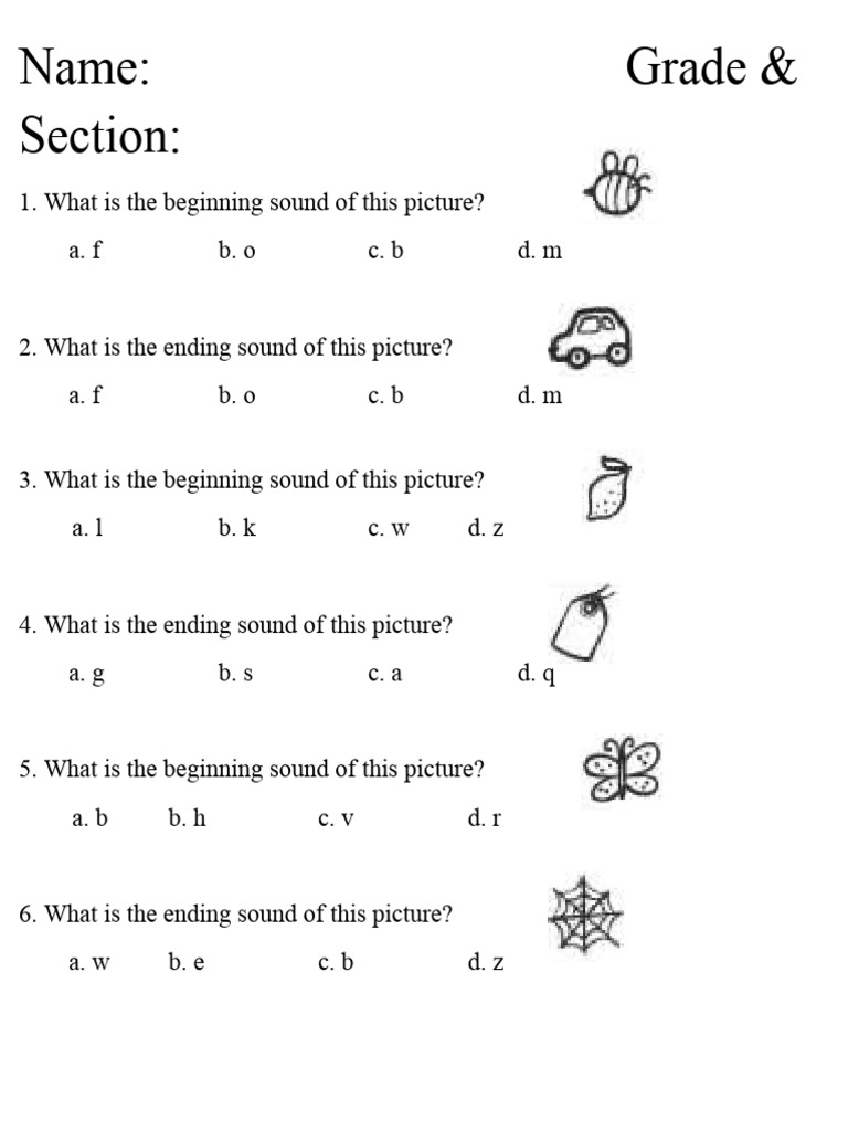Beginning and Ending Sound, Magakasintunog Na Salita, Unahan, Gitna ...