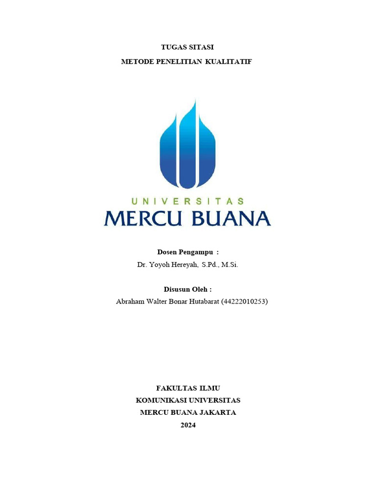 MAKALAH Metode Penelitian Kualitatif STUDI KASUS Kelompok 1 | PDF ...