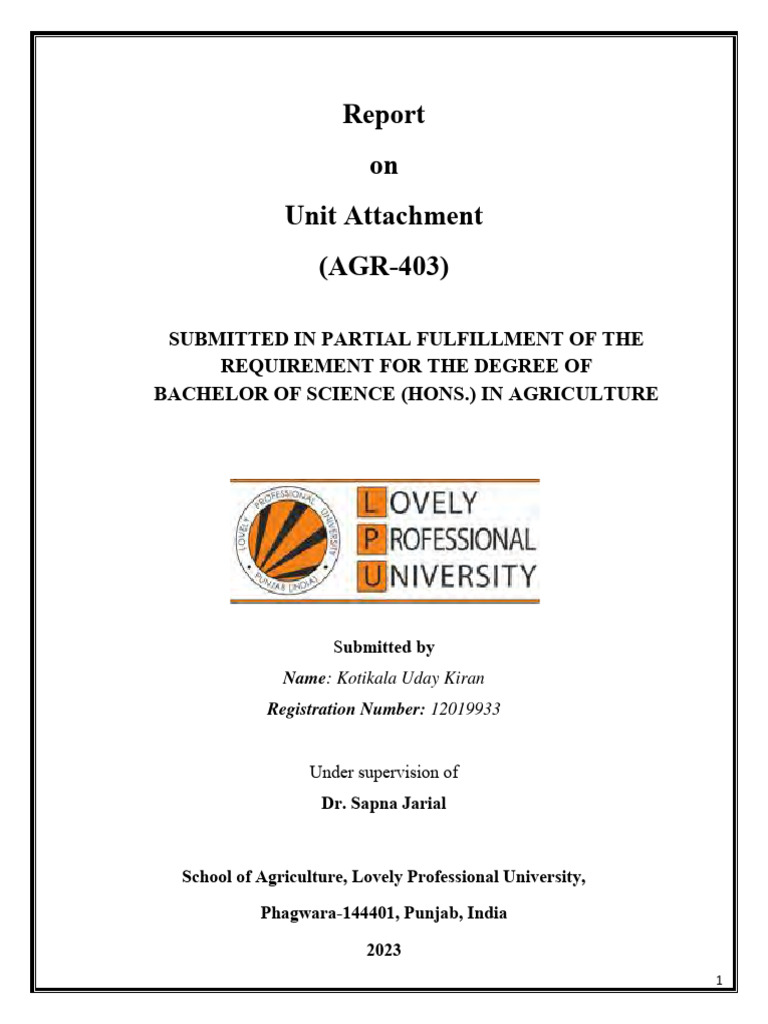 Unit Attachment Final Report | PDF | Silk | Agriculture