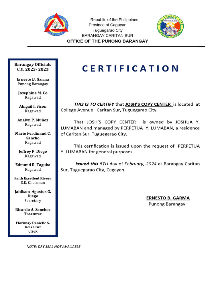 Certification Residence | PDF