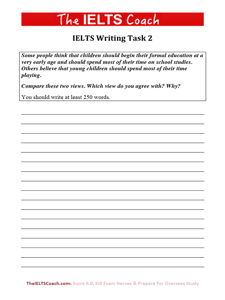 IELTS Writing Task 2 Sample Question 01 | PDF