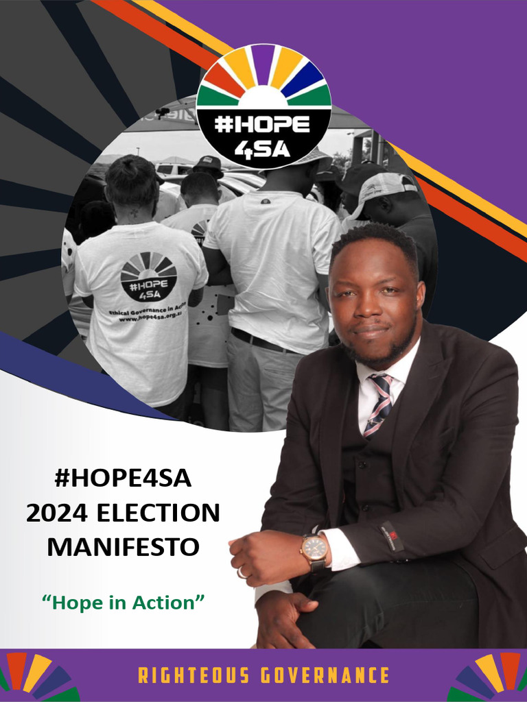Hope4SA ManifestoFinal | PDF | Sustainability | Infrastructure