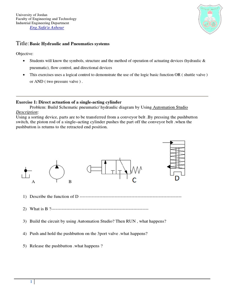 Basic Hydraulic and Pneumatics Systems | PDF | Valve | Actuator