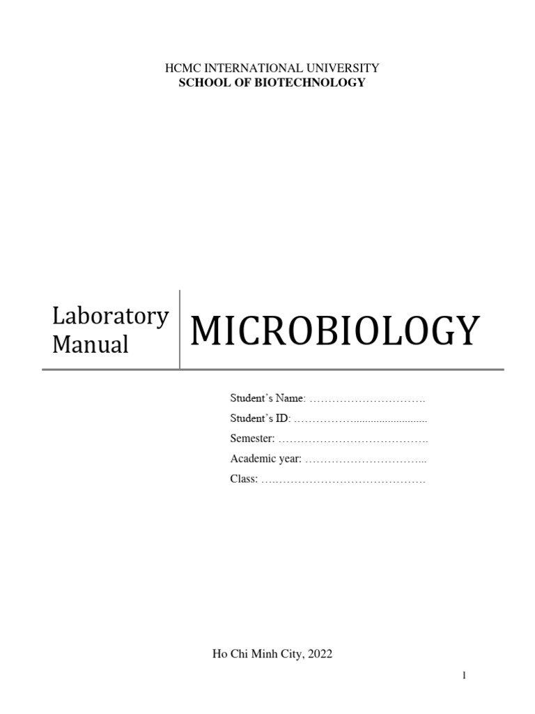 2022-Microbiology-Lab-Manual | Download Free PDF | Growth Medium | Staining