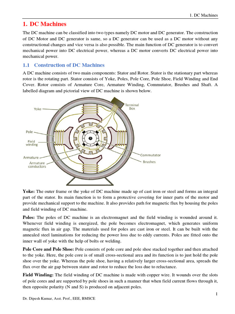 IEE DC Motors1 | PDF | Electric Motor | Electric Generator