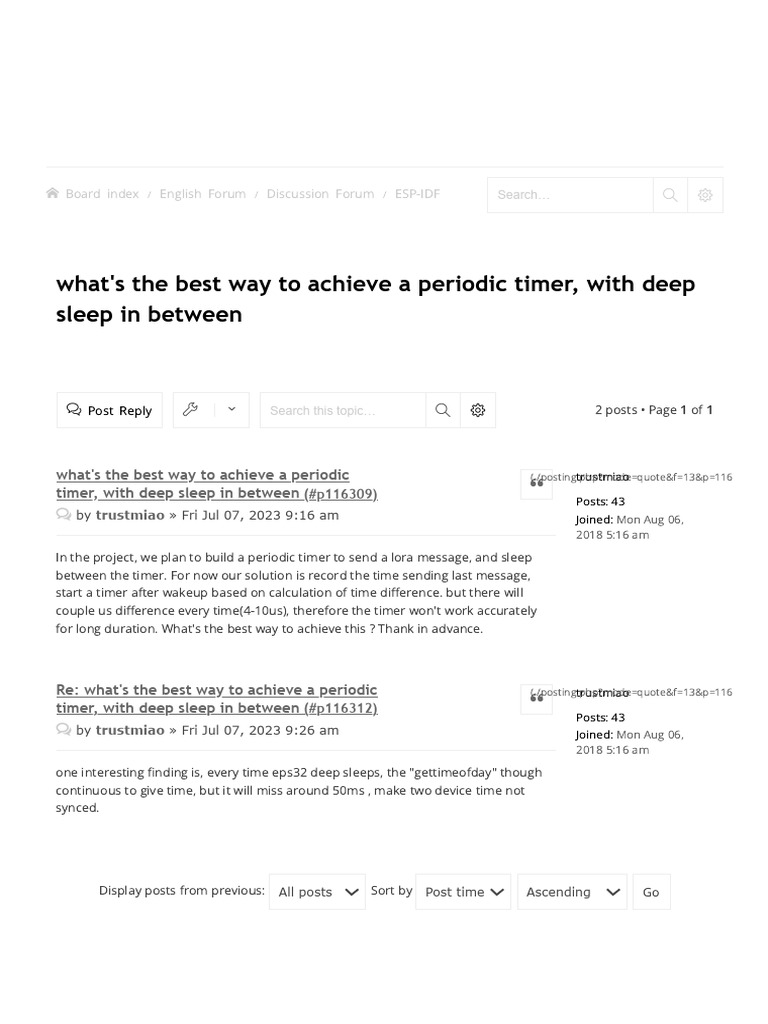 What's The Best Way To Achieve A Periodic Timer, With Deep Sleep in ...