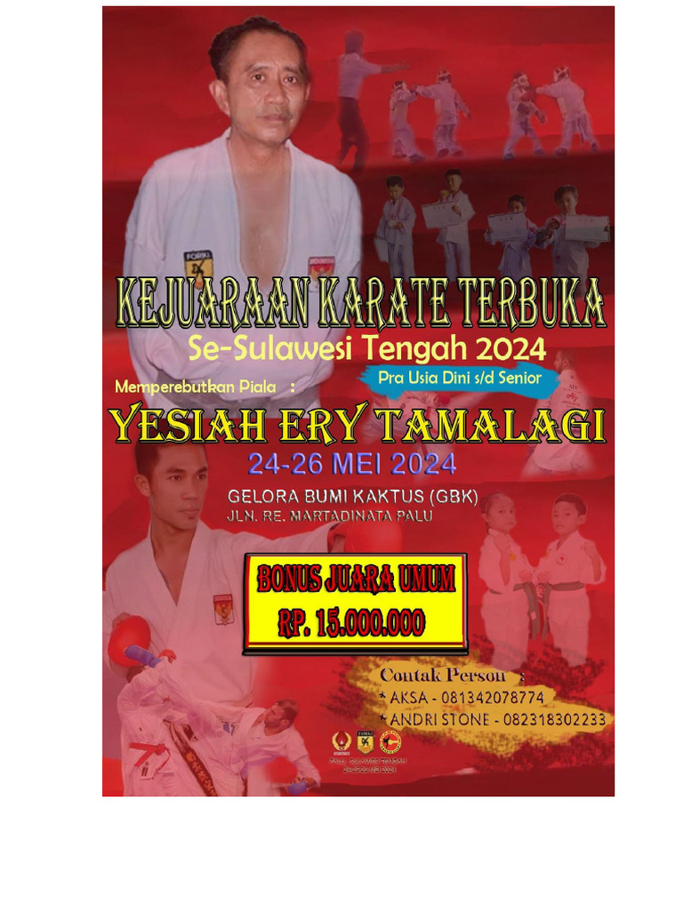 Proposal Kejuaraan Karate Terbuka 2024 Fix | PDF