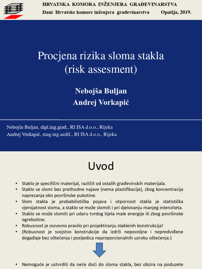 15.3. Procjena Rizika Sloma Stakla | PDF