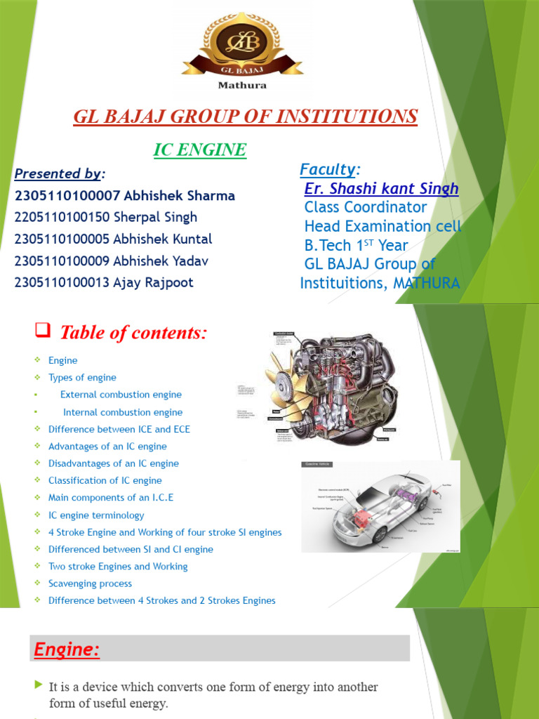 Ic Engine Pdf Internal Combustion Engine Electric Vehicle