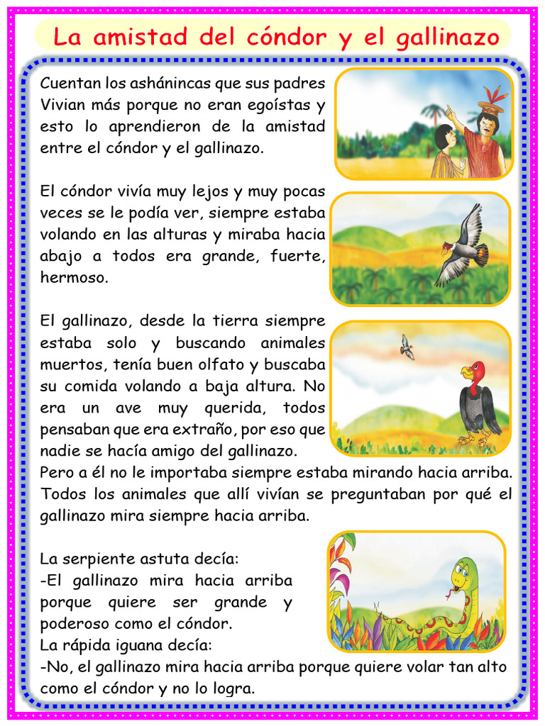La Amistad Del Condor y El Gallinazo | PDF