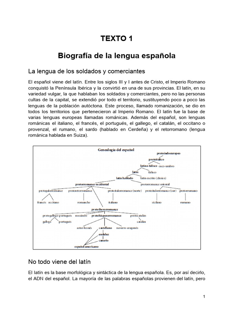Historia de la lengua y cultura española | PDF | Lengua española | latín