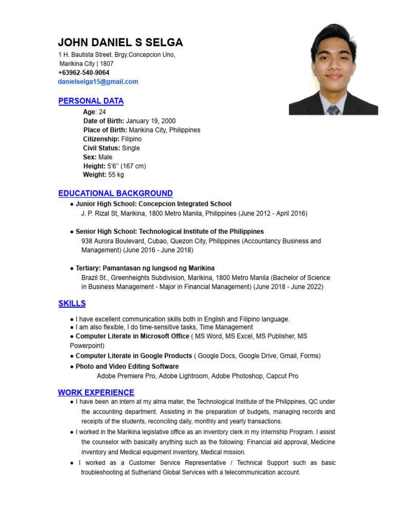Daniel Selga Documentation Staff Resume | PDF | Career & Growth