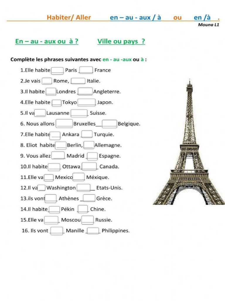 Les prépositions simples | PDF