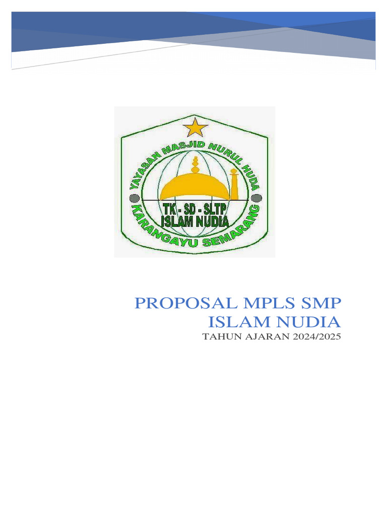 Proposal Kegiatan MPLS SMP Islam Nudia | PDF