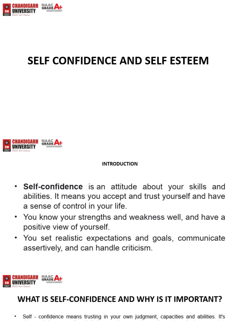 Self Confidence | PDF | Psychology | Psychological Concepts