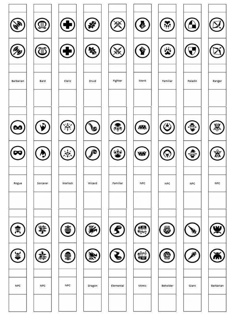DND Tokens and Printables | PDF | Religion & Spirituality | Mystery ...