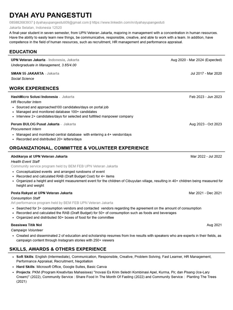 CV-Dyah Ayu Pangestuti | PDF | Art