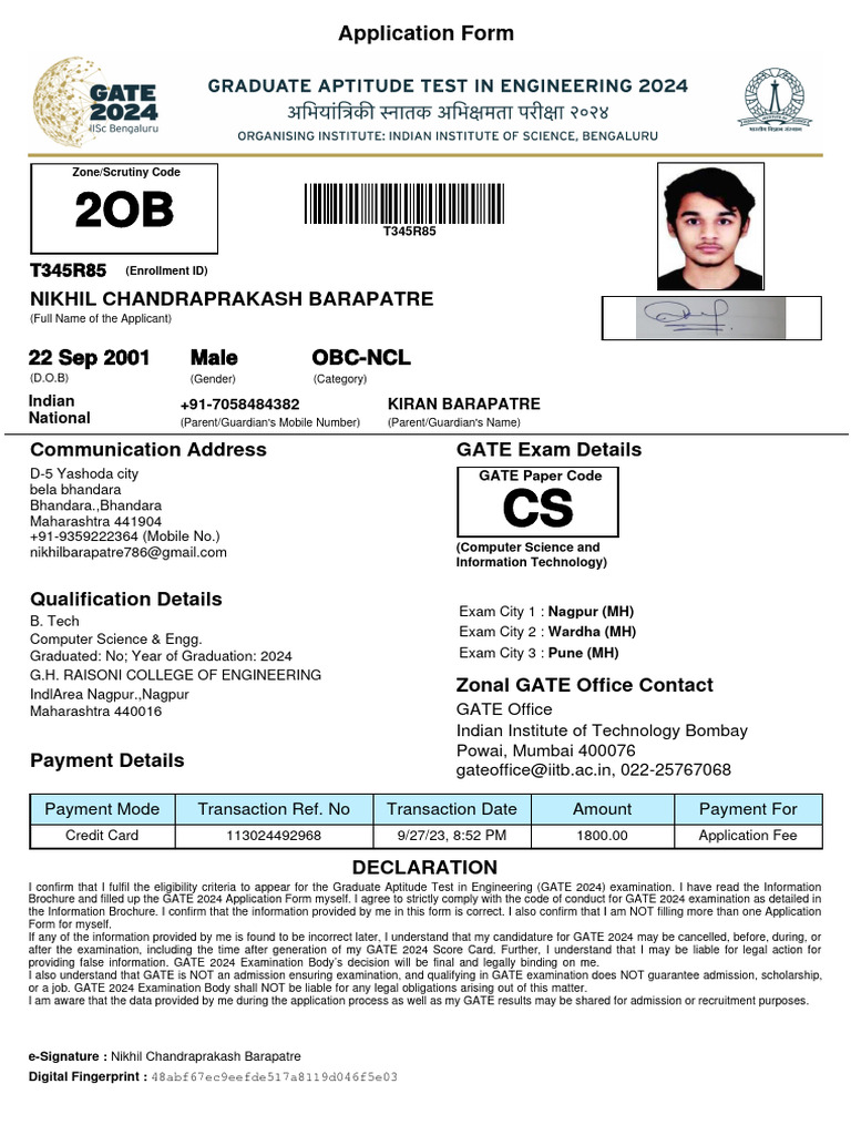 T 345 R 85 Applicationform | PDF