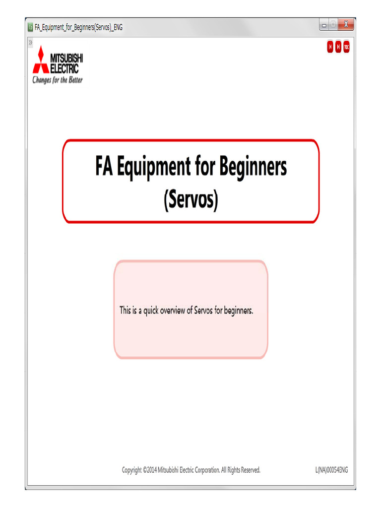 Mitsubishi Servos for Beginners | PDF